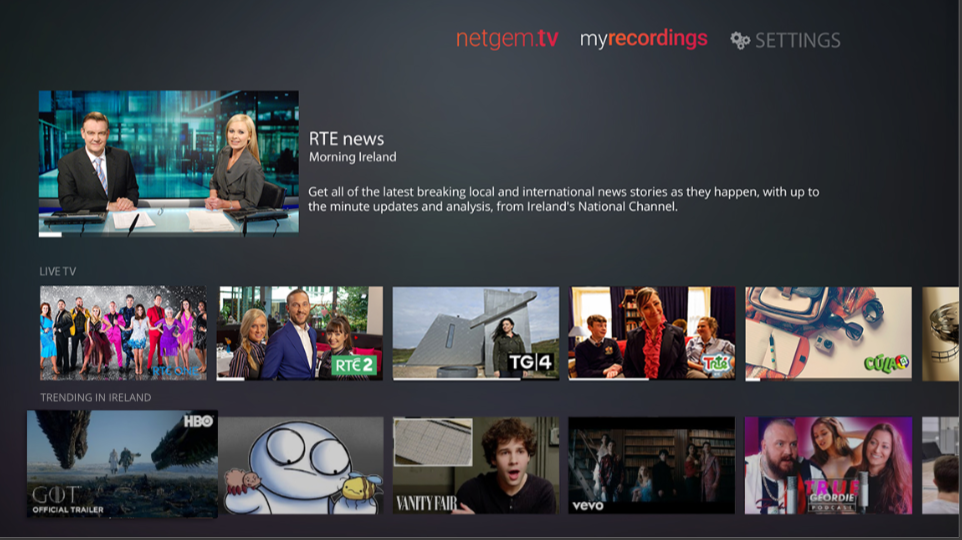 Netgem.TV launches in Ireland - TVBEurope